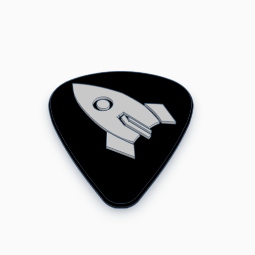 STL file Rocket Guitar Pick 🚀 ・3D printer model to download・Cults