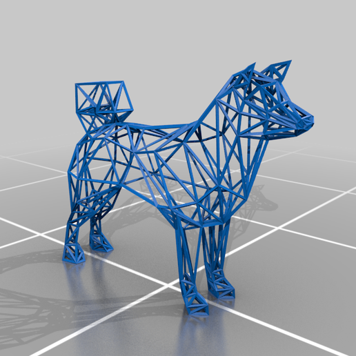 🐕 Wireframe Doge・Free 3D File for ・Cults