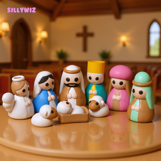 🎄 Christmas Crib・ STL File for 3D printing・Cults