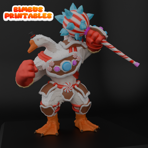🎄 Christmas Candy Goose Monster Barbarian of Doom・Free 3D File for 3D ...