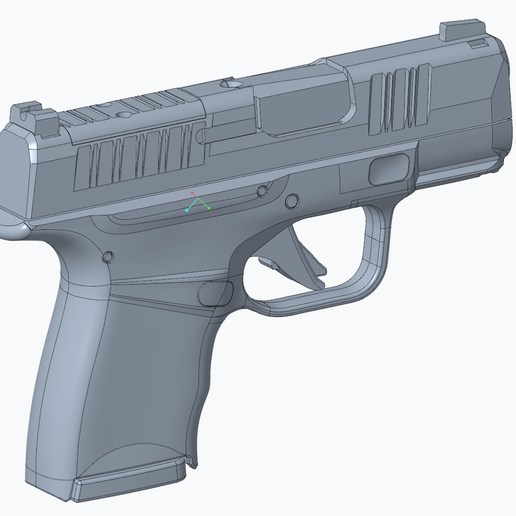 🔫 Springfield Hellcat REAL SIZE 3D PISTOL MOLD（NURBS modeling)・ STEP ...