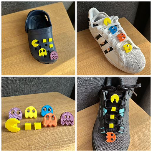 👟 Pac-Man shoe charm・Free STL File for 3D printing・Cults