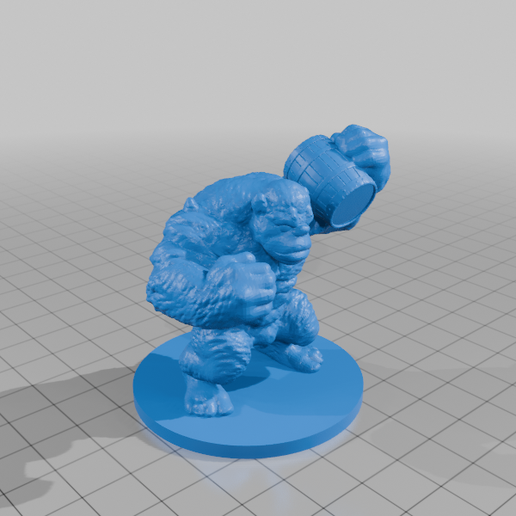 👹 Giant Ape / Ogre #4 - 50mm (DND / TTRPG)・Free 3D File for ・Cults