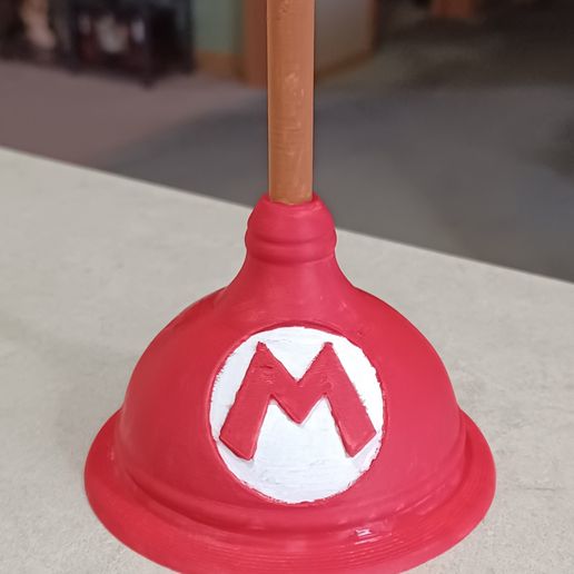 🪠 Super Mario 3D Plunger Light・ STL File for 3D printing・Cults