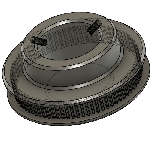 Free STL file Timing belt pully 78 teeth (50mm diameter) 1" (25.4mm ...