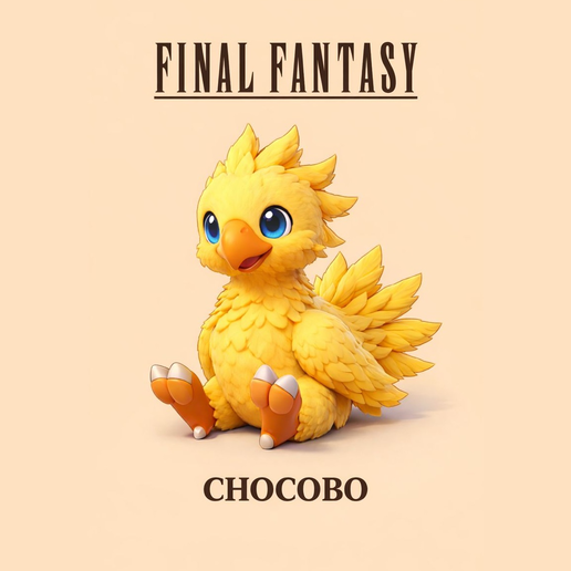 💬 Chocobo - Final Fantasy・Archivo STL para Impresión 3D・Cults