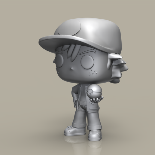 🐉 ASH KETCHUM (POKÉMON) VERSIÓN FUNKO POP・Archivo STL para Impresión 3D ...