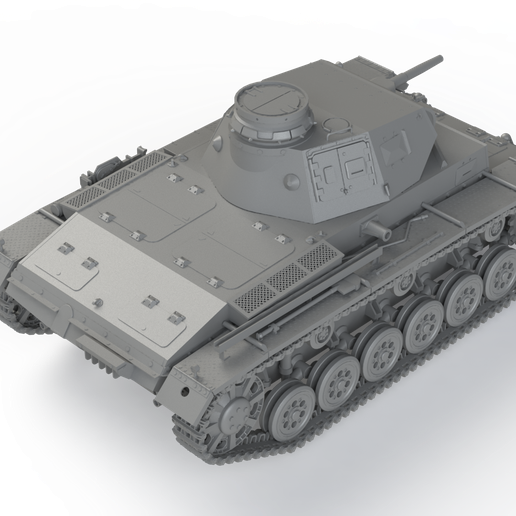 🪖 Panzer III F - Medium Tank - Presupported・ STL File for 3D printing・Cults