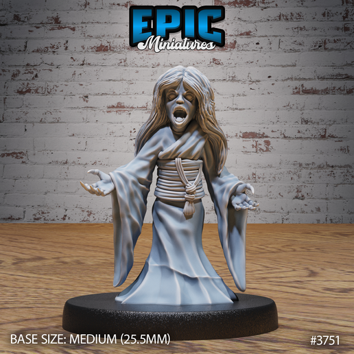3D file Ghost Girl Scream ‧ DnD Miniature ‧ Tabletop Miniatures ...