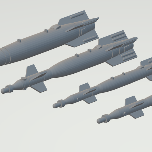 STL file 1/72 ENHANCED PAVEWAY-II SERIES DUAL-MODE GPS/LASER GUIDED ...