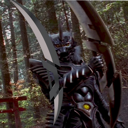 🐺 Power Rangers Zen-Aku Wolf Crescent Blade Customizations・ STL File for 3D printing・Cults