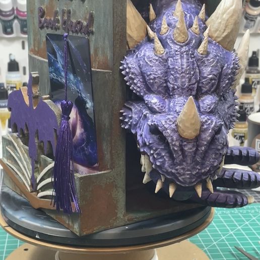 🐉 Dragon Emerging Book Nook – Head & Tail Edition・3D Print with the ...