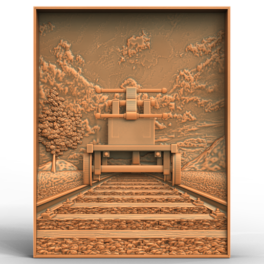 3D file 3D Model STL File for CNC Router Laser & 3D Printer 4647 Train ...