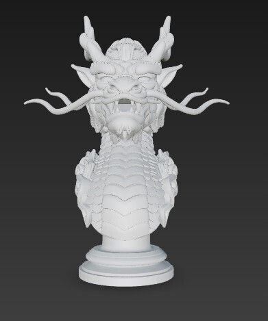 🐉 Chinese Dragon Bust – 3D Printable Mythological Eastern Dragon Statue ...