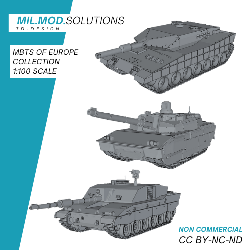 🇪🇺 Main Battle Tanks of Europe Collection NATO・ STL File for 3D ...