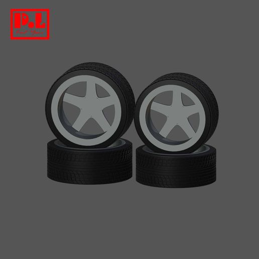 🚗 VeilSide ANDREW RACING Evolution V wheels set・ STL File for 3D ...