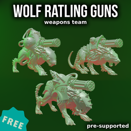 Free 3D file Wolf Ratling Guns 🐺 ・Template to download and 3D print・Cults
