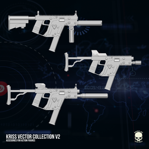 STL file Kriss Vector V2 3D printables for action figures 🪖 (OBJ)・3D ...