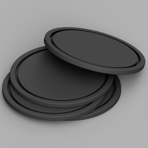 🍹 Minimalist Coaster 099A | Ø98 x 5mm・ STL File for 3D printing・Cults