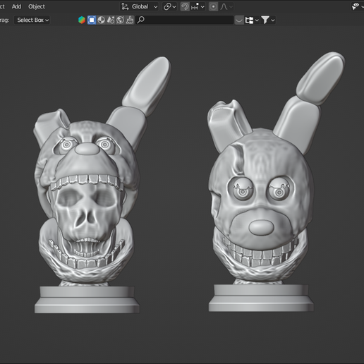 🐇 Yellow Rabbit Head pack・ STL File for 3D printing・Cults