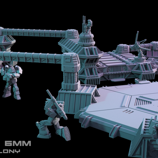 🎲 TECHSCAPE - 6mm - Farpoint Colony (Hexless Battletech Terrain)・ 3D ...