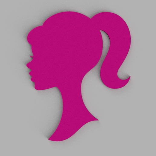 👤 Barbie Silhouette Picture Wall・Free STL File for 3D printing and CNC ...