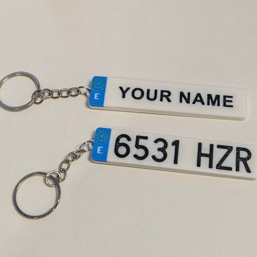 🗝️ Customizable License Plate Keychain・Free STL File for 3D printing・Cults