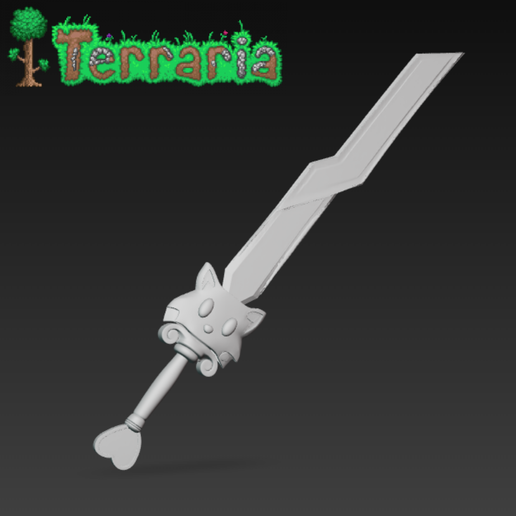 🗡️ Meowmere Pixelart Sword - Terraria Fan Art Chibi Weapon Figure・ STL ...