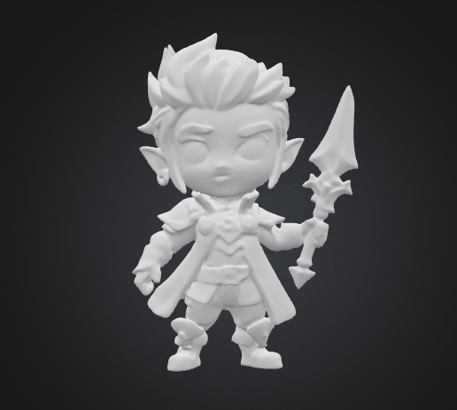 3D file Chibi Elf Cleric 🧝 ・3D print design to download・Cults