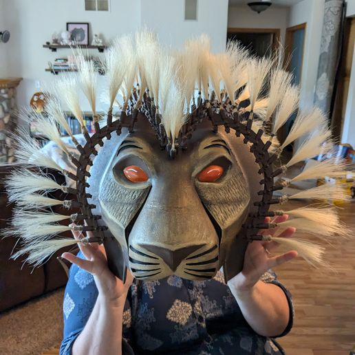 3D printing Mask of Simba • made with Bambu X1 Carbon・Cults