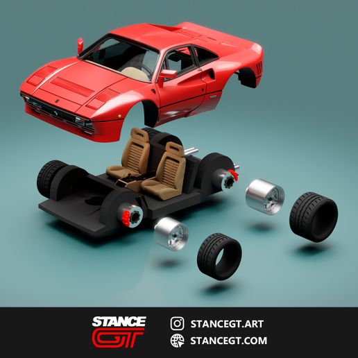 🚗 288 GTO : Model Kit Car・ STL File for 3D printing・Cults