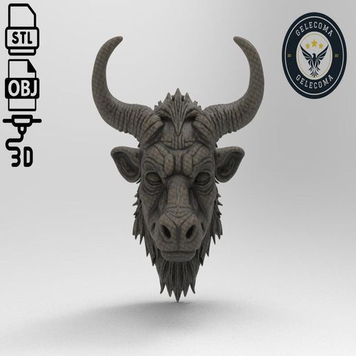 🎨 Minotaur Mask 3D Print Model・Archivo 3D para Impresión 3D・Cults