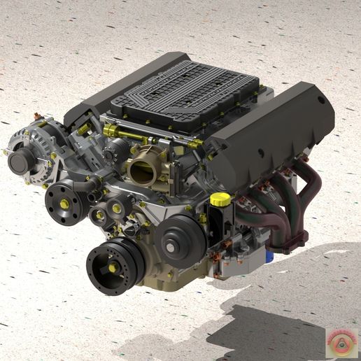 🚙 CHEVROLET CAMARO ZL1 - LT4 ENGINE・ STL File for 3D printing・Cults
