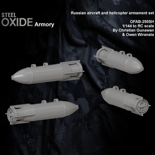 STL file Russian OFAB-250SH aerial bomb 💣 ・Template to download and 3D print・Cults