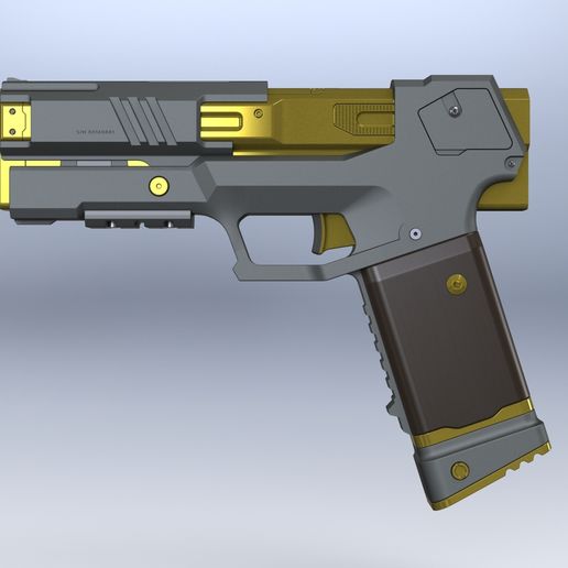 🔫 Cyberpunk 2077 - Militech M-76E Omaha Pistol・ 3D File for 3D printing ...