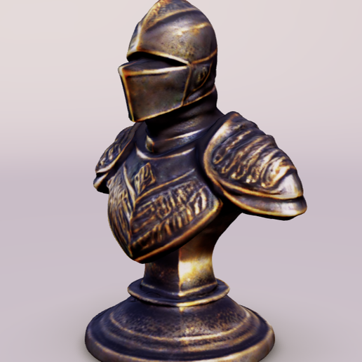 STL file Knight Bronze Bust 👤 ・Model to download and 3D print・Cults