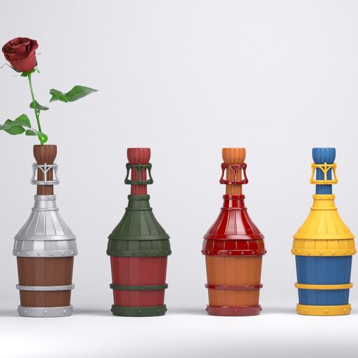 STL file medieval bottle 🍾 ・Design to download and 3D print・Cults
