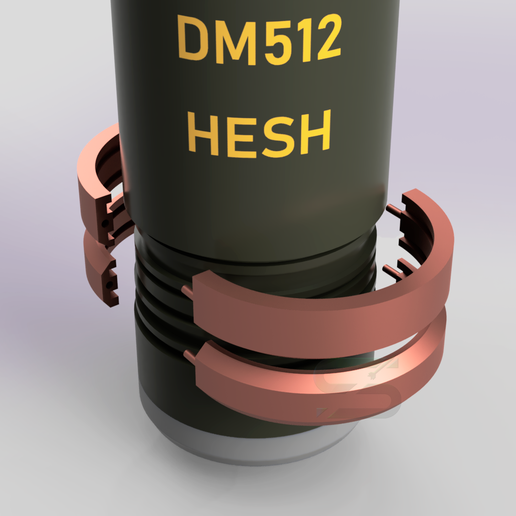🐆 DM512 HESH Leopard 1 (German Ammunition)・Free 3D File for 3D printing ...