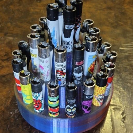 Archivo STL Soporte para mecheros Clipper, stand, organiza con estilo 🪑 ・Objeto imprimible en 3D ...