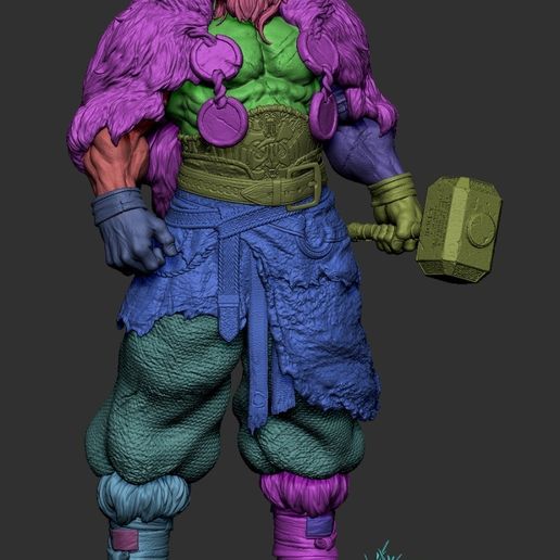 🪓 Barbarian Thor 3D Print・ STL File for ・Cults