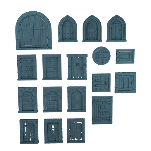 STL file Medieval Doors 🚪 ・3D printing design to download・Cults