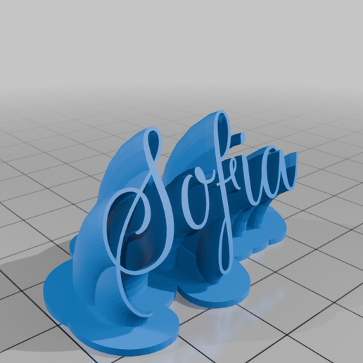 🏢 Sofia Sweeping name plate・ STL File for 3D printing・Cults