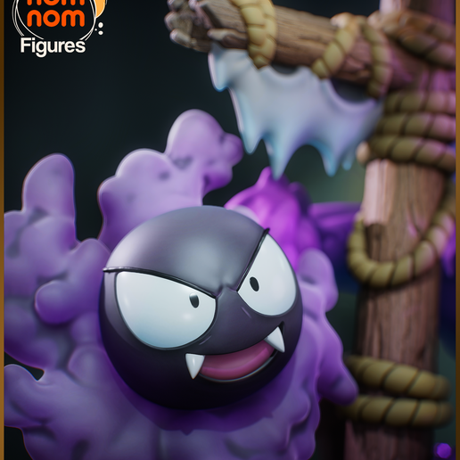👻 Chibi Ghost Pokemon Diorama・ 3D File for 3D printing・Cults