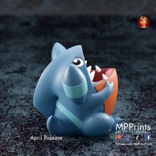 3D file Gible pen holder - support free multimaterial FDM 🖊️ ・3D ...