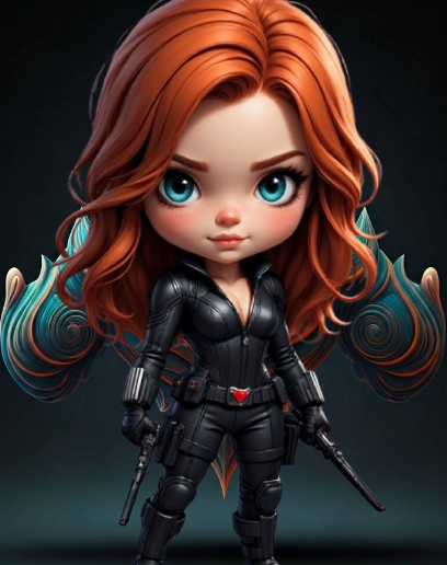 black widow chibi