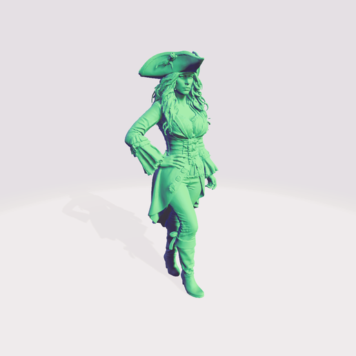 ♀️ Female Pirate Captain – High‑Detail STL・ STL File for 3D printing・Cults