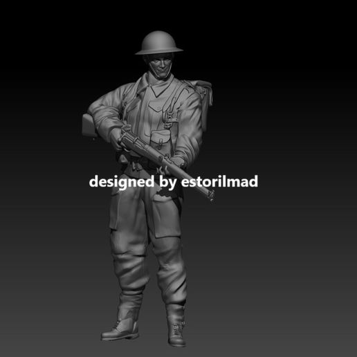STL file WW2 BRITISH SOLDIER IN CAEN NORMANDY V1 🫡 ・3D print model to ...