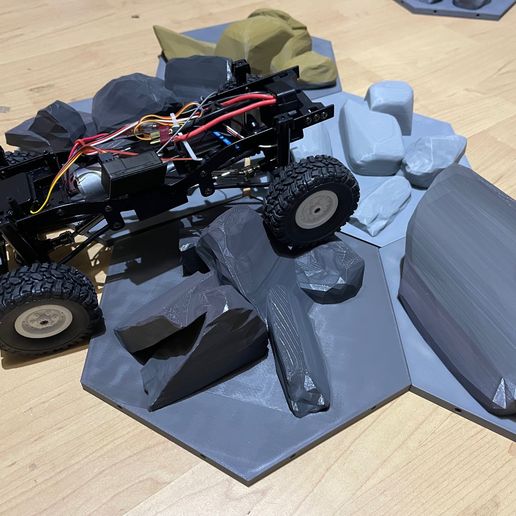 STL file Multi Rock Tile Set 1 - Crawler Course custom modular tiles ...