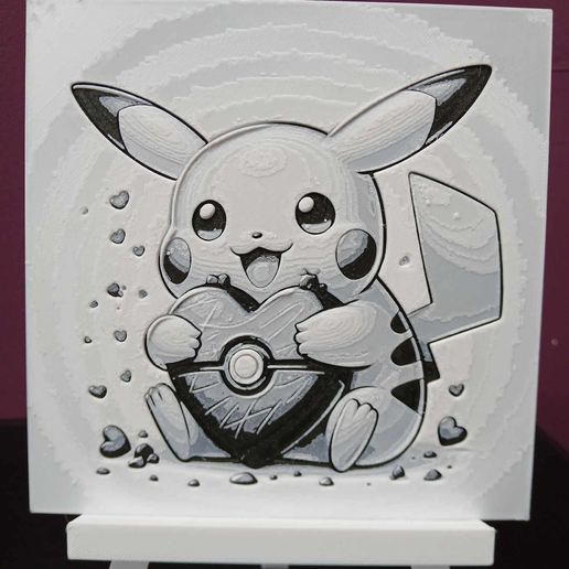 🐉 Hueforge Pokémon Pikachu sans AMS・ 3MF File for 3D printing・Cults