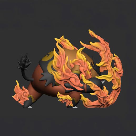 STL file Flame Charge Pokemon Move 3D Print Model - STL for 3D Printing ...